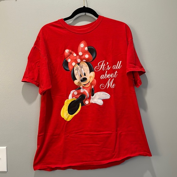 Disney | Tops | Minnie Mouse Glitter Tee Shirt Sz Xl | Poshmark
